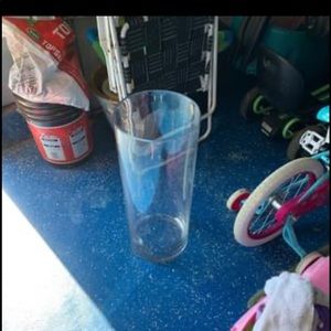 Pier 1 | Accents | Pier One Round Clear Glass Vase 23 3 Thick Glass ...